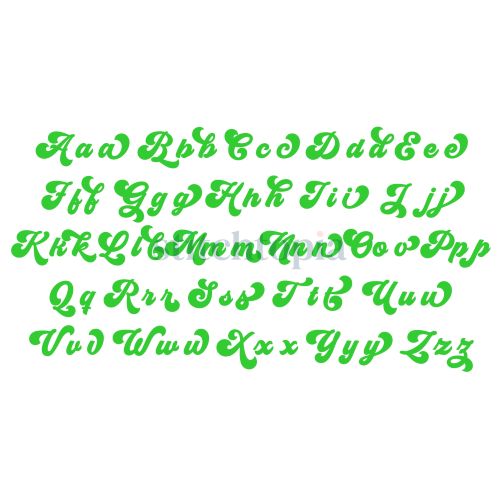 * Retro Script Embroidery Font .75" 1" 1.25" 1.5" 2" - Stitchtopia