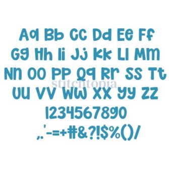 * Swings & Slides Embroidery Font .75" 1" 1.25" 1.5" 2" - Stitchtopia